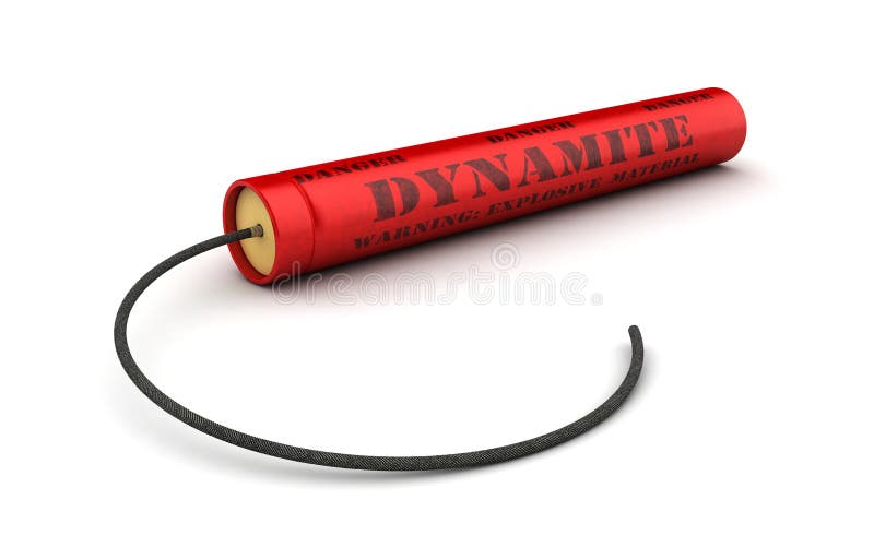Stick of dynamite isolated stock image. Illustration of isolated - 48171655