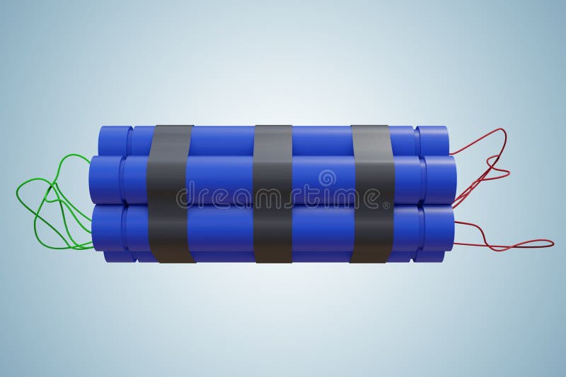 Dynamite Sticks with Dangerous Explosives - 3d Rendering Stock ...
