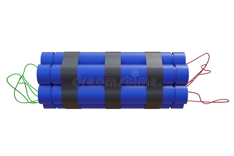 Dynamite Sticks with Dangerous Explosives - 3d Rendering Stock ...
