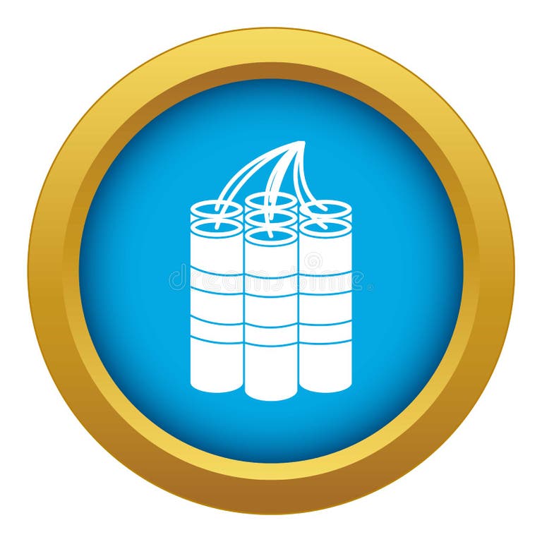 Dynamite Sticks Icon Blue Vector Isolated Stock Vector - Illustration ...