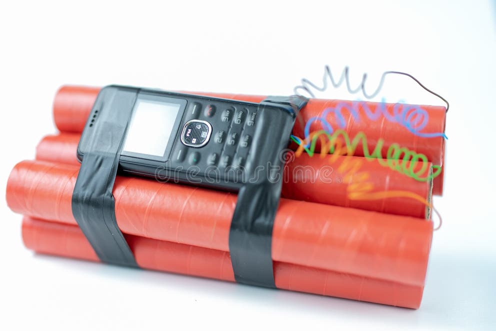 Dynamite Sticks with Time Igniter. Explosive Material with Ignition ...