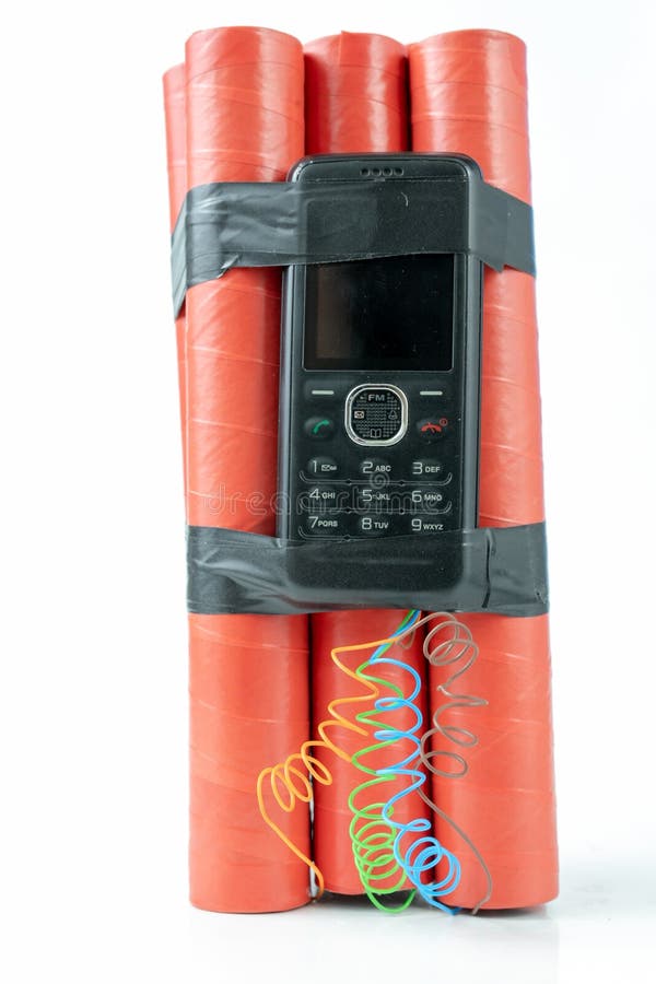 Dynamite Sticks with Time Igniter. Explosive Material with Ignition ...