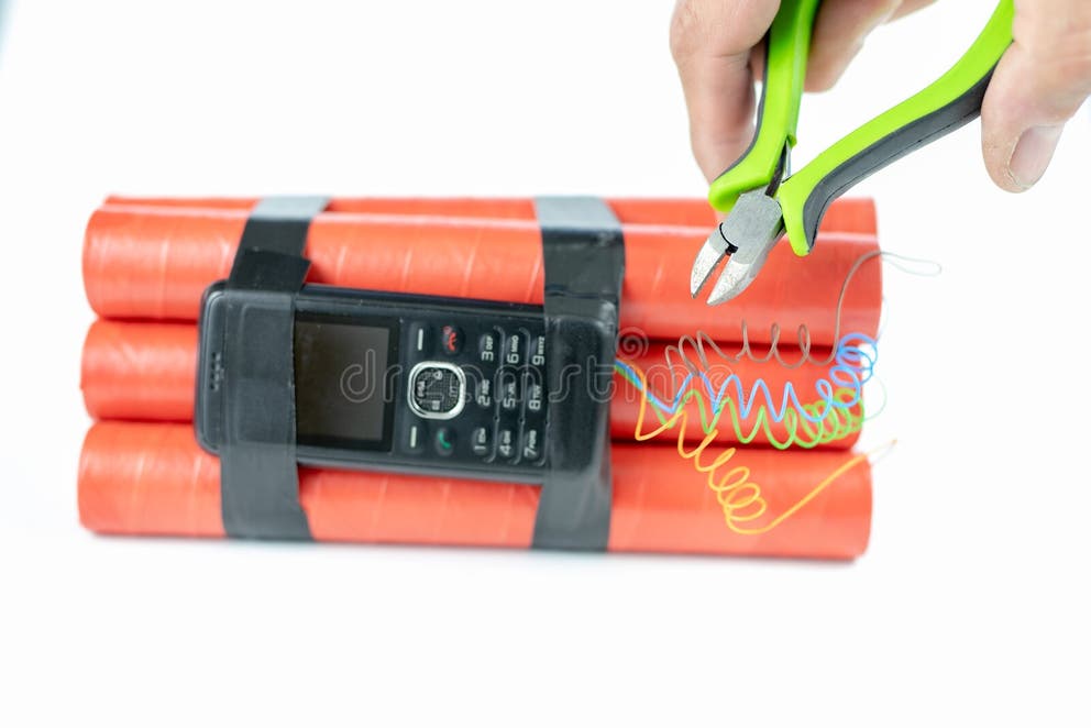 Dynamite Sticks with Time Igniter. Explosive Material with Ignition ...