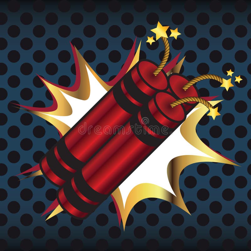 Dynamite stock vector. Illustration of weapon, boom, graphic - 78271157