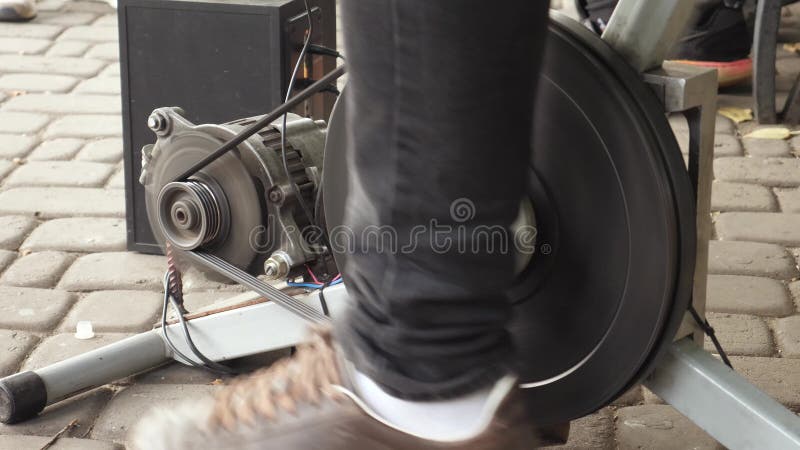 Working Dynamo Electric Machine Stock Video - Video of engineer ...