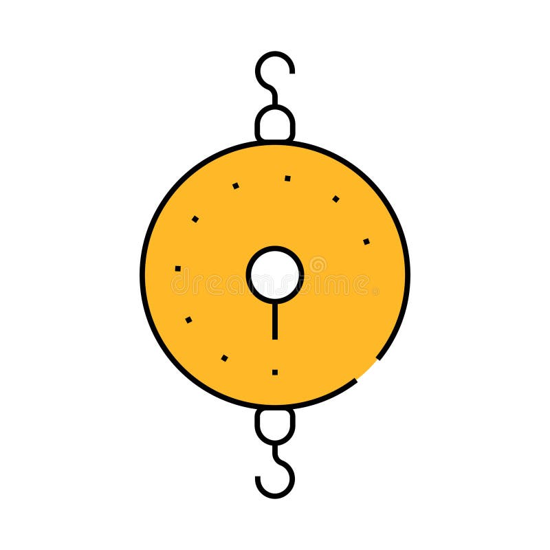 Dynamometer RGB color icon stock vector. Illustration of power - 205815757