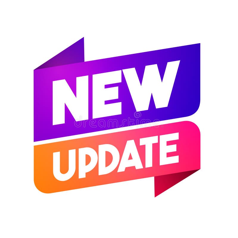 Colorful Double Speech Bubble with Text New Update Stock Vector ...