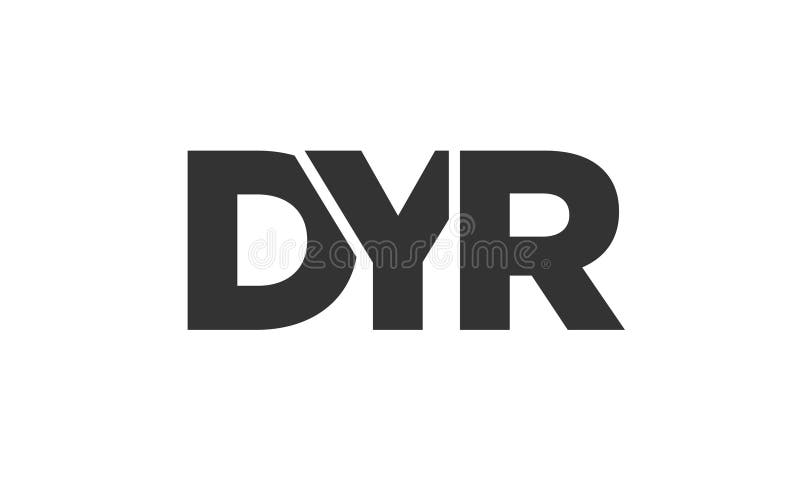 DYR Logo Design Template with Strong and Modern Bold Text. Initial ...