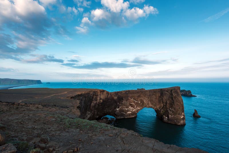 Dyrholaey stock photo. Image of beautiful, famous, rock - 90861752