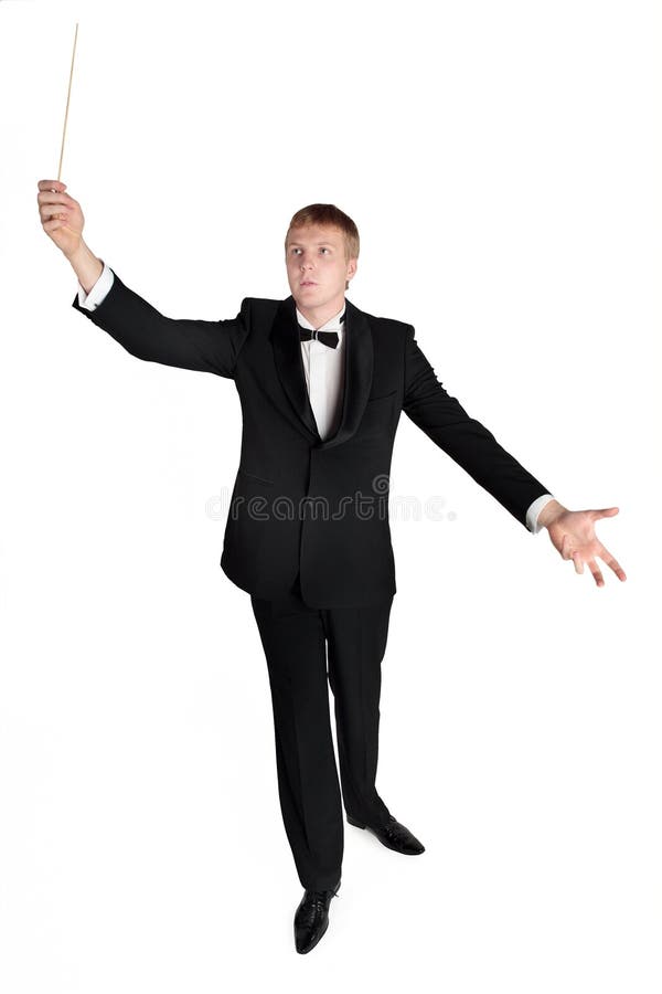 Muzyczny dyrygent zdjęcie stock. Obraz złożonej z odosobniony - 38425924