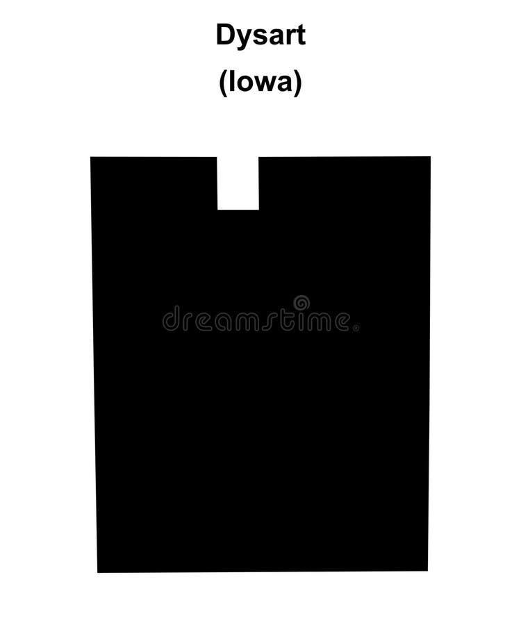 Dysart outline map stock vector. Illustration of design - 387203101