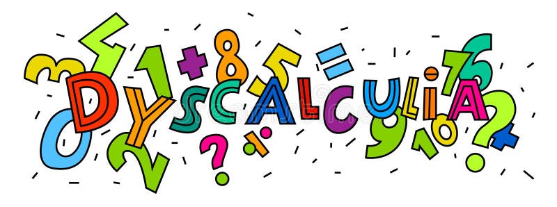 Dyscalculia Concept. Math Disability Banner. Number Dyslexia Horizontal ...
