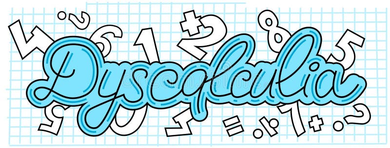 Dyscalculia Concept. Math Disability Banner. Number Dyslexia Horizontal ...