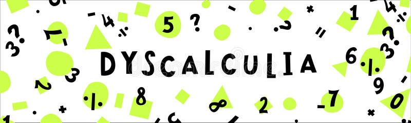 Dyscalculia Concept. Math Disability Banner. Number Dyslexia Horizontal ...