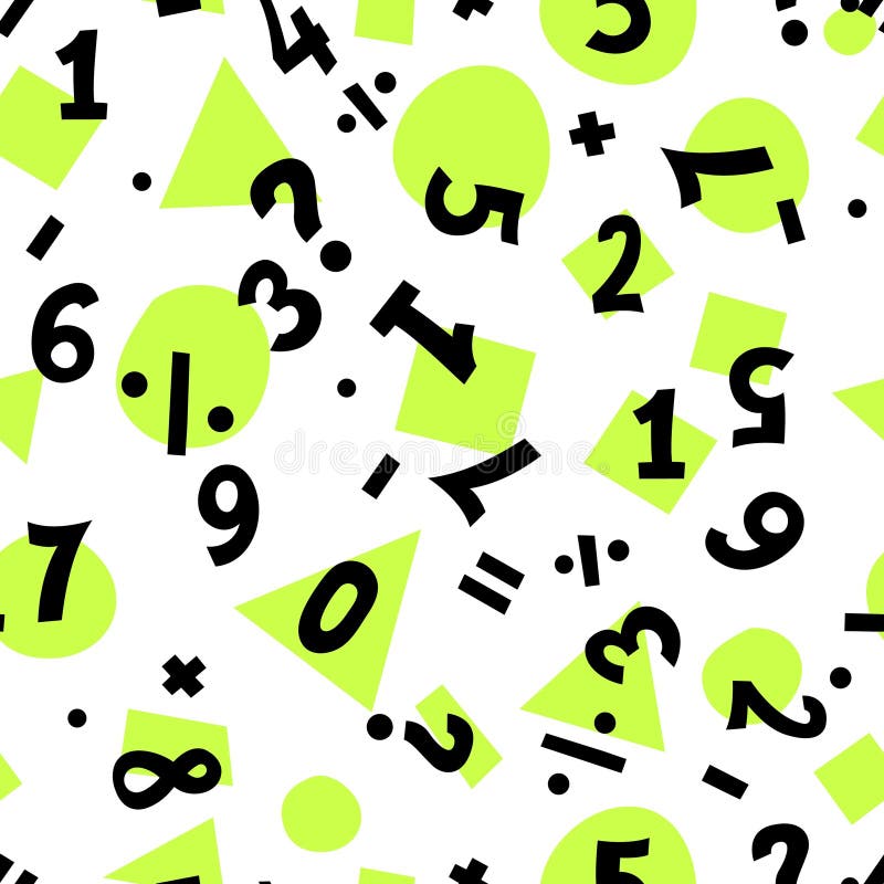 Dyscalculia Concept. Math Disability Seamless Pattern. Number Dyslexia ...