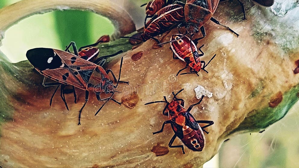 Dysdercus Cingulatus or Indian Cotton Stainer Stock Photo - Image of ...