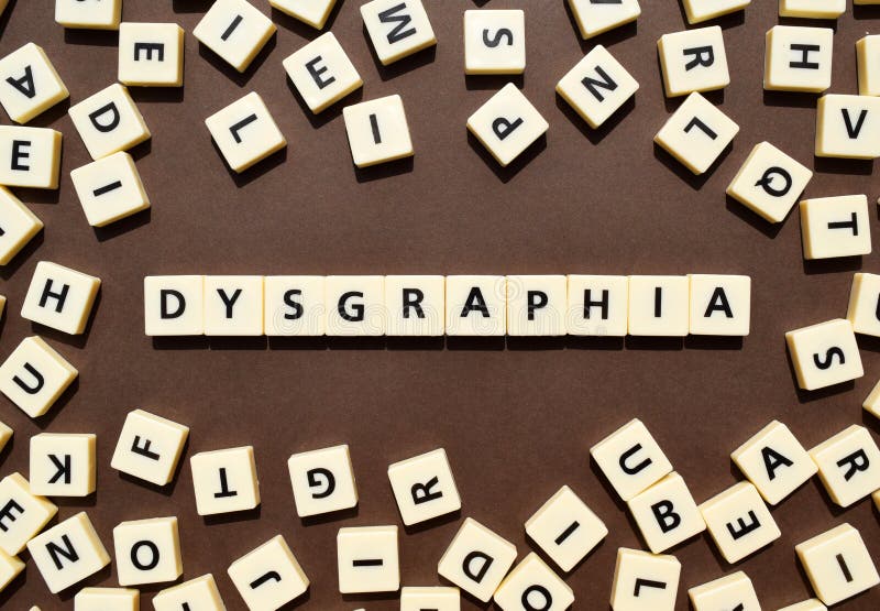 Dysgraphia Letters Brown Background Stock Photo - Image of crossword ...