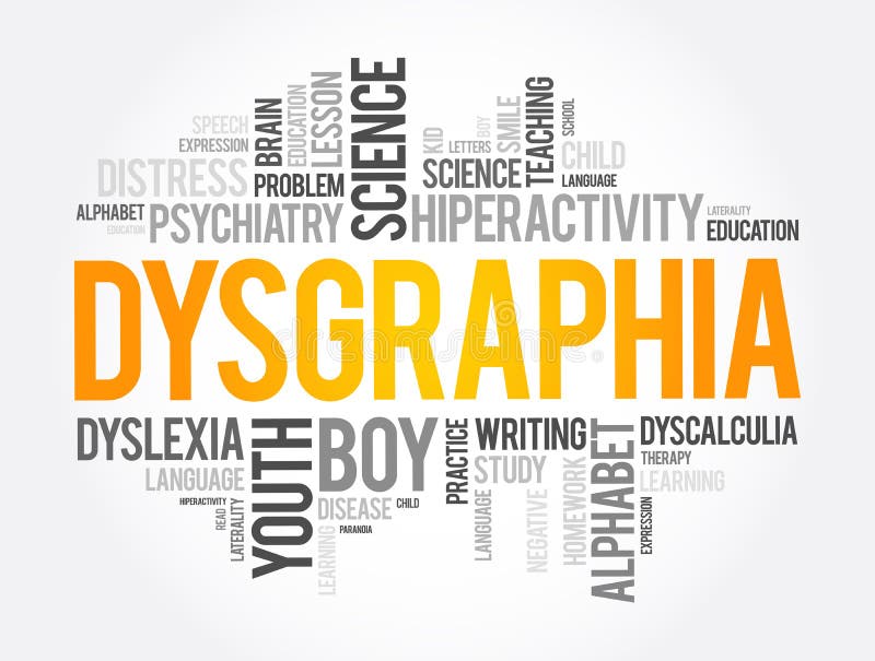 Dysgraphia Word Cloud Collage, Education Concept Stock Illustration ...