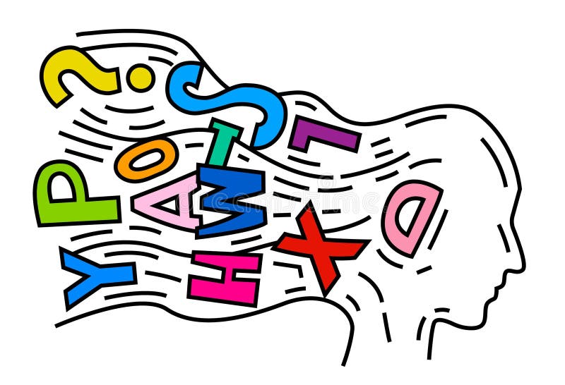 Dyslexia Concept. Reading Disability Web Banner Stock Vector ...