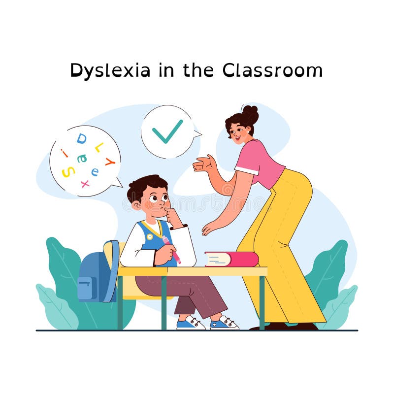 Dyslexia. Learning Disorder or Disability Stock Illustration ...