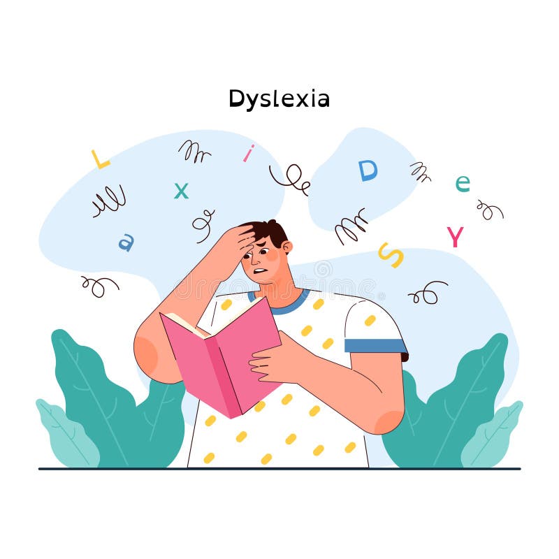 Dyslexia. Learning Disorder or Disability Stock Illustration ...