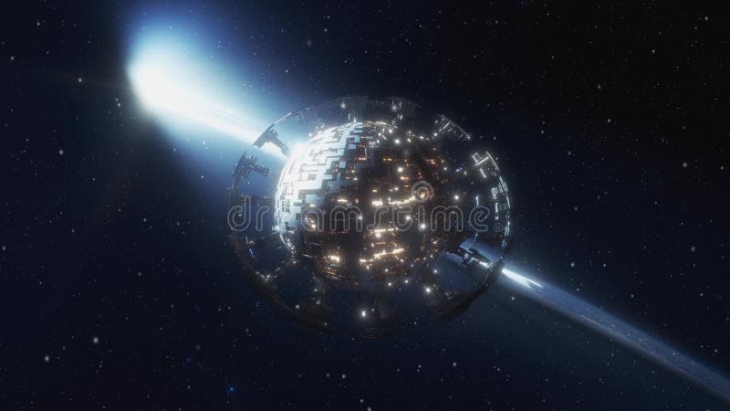 Dyson Sphere. a Super-civilization Built a Sphere Around a Star Stock ...