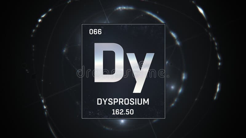 Dysprosium As Element 66 of the Periodic Table 3D Illustration on ...