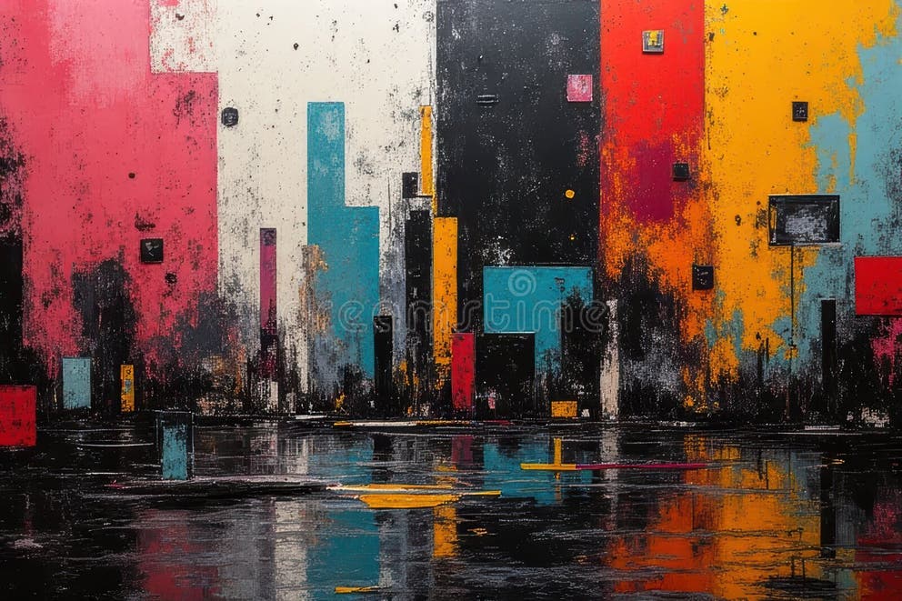 Dystopian Abstract Symphony Stock Illustration - Illustration of ...