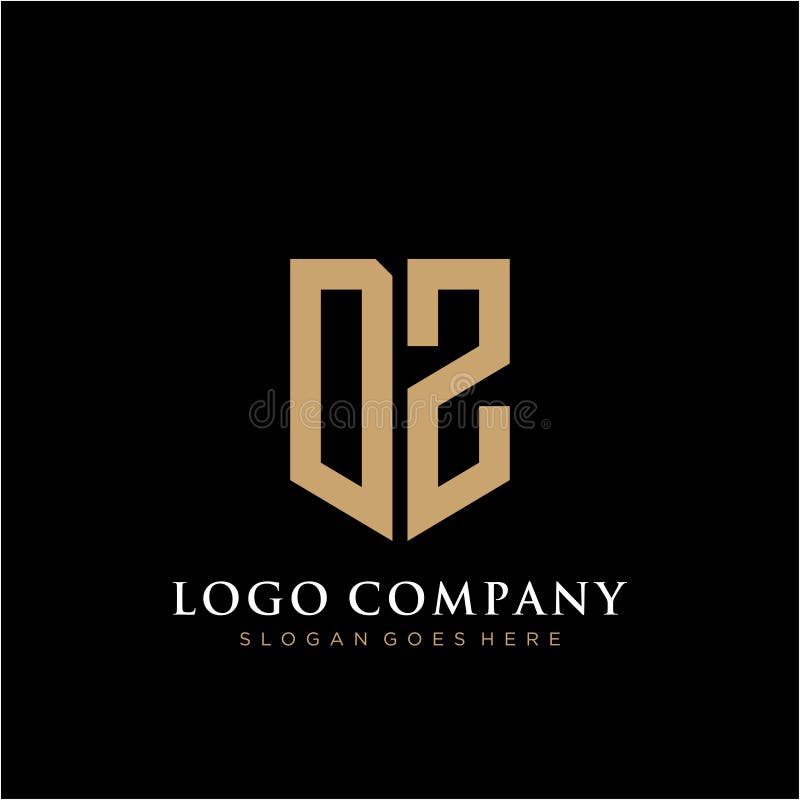 DZ Letter Logo Icon Design Template Elements Stock Vector ...