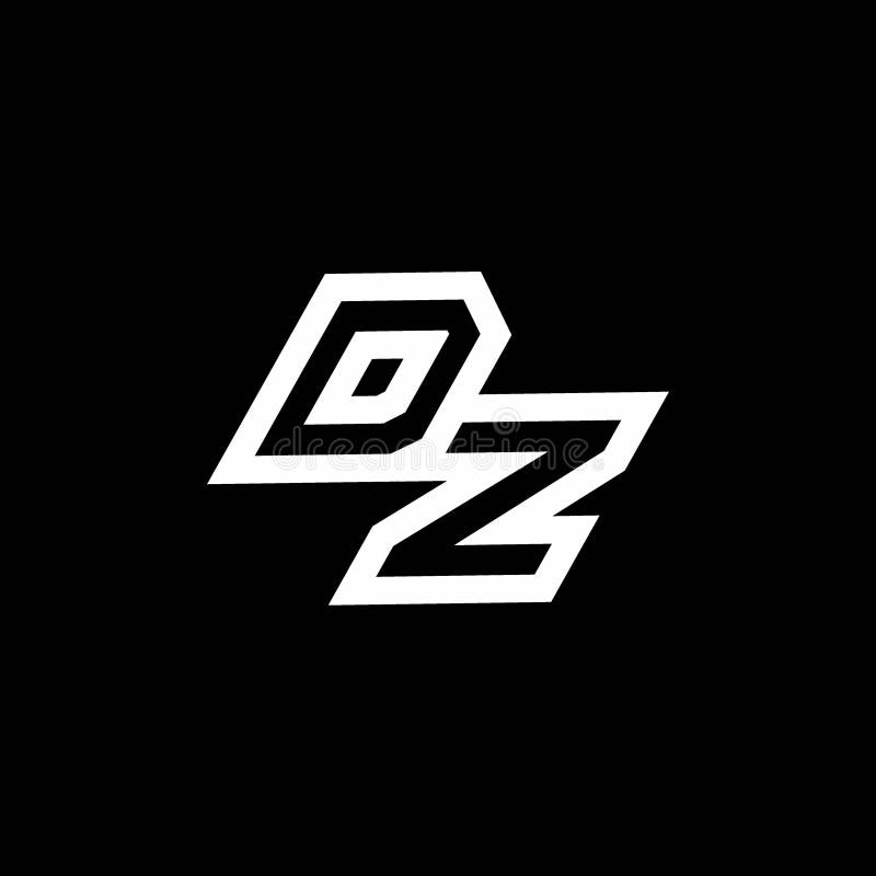 DZ Logo Monogram with Up To Down Style Negative Space Design Template ...
