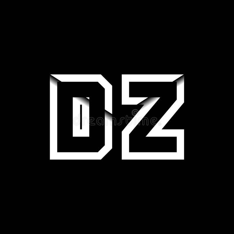 DZ Monogram Envelope Shape Style Stock Vector - Illustration of ...