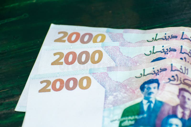 5 Dinars Algerian Currency between Past and Future Stock Image - Image ...