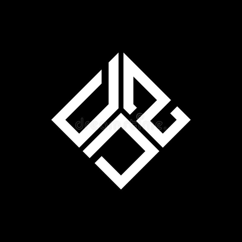 DZD Letter Logo Design on Black Background. DZD Creative Initials ...