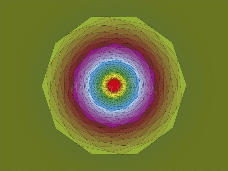 Illustration of a Geometric Figure Resulting from a Series of Regular ...