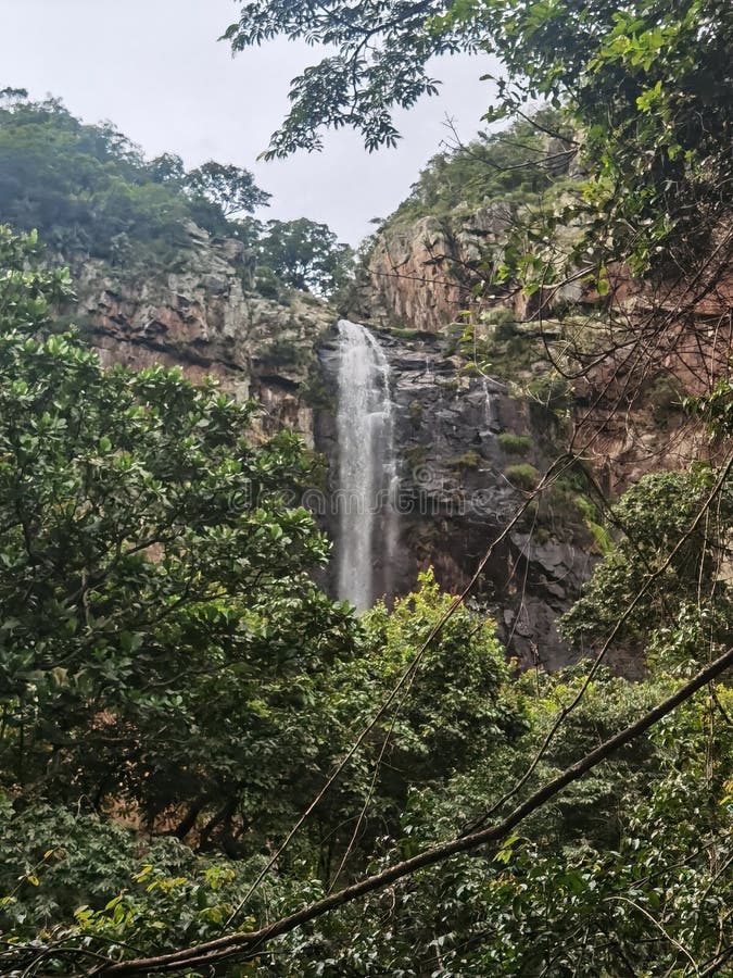Dzimauli waterfalls, Venda stock image. Image of vegetation - 219015495