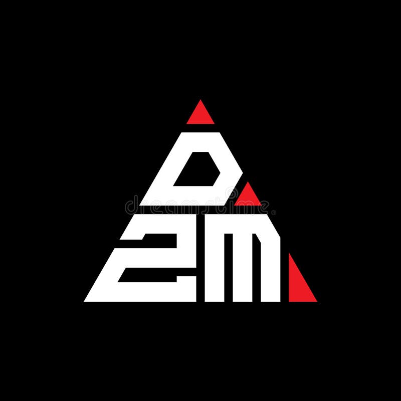 DZM Triangle Letter Logo Design with Triangle Shape. DZM Triangle Logo ...