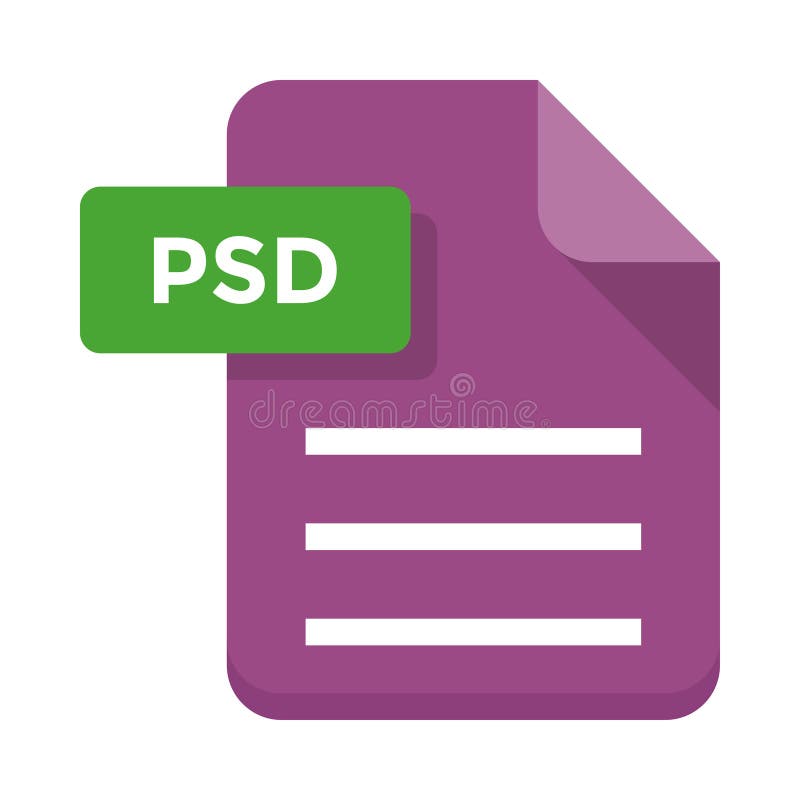 Psd file flat vector icon vektor abbildung. Illustration von ...