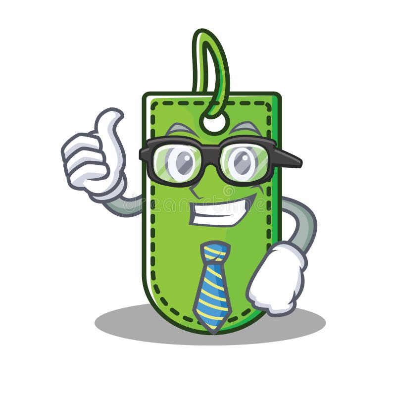 Businessman Price Tag Character Cartoon Vector Illustratie ...