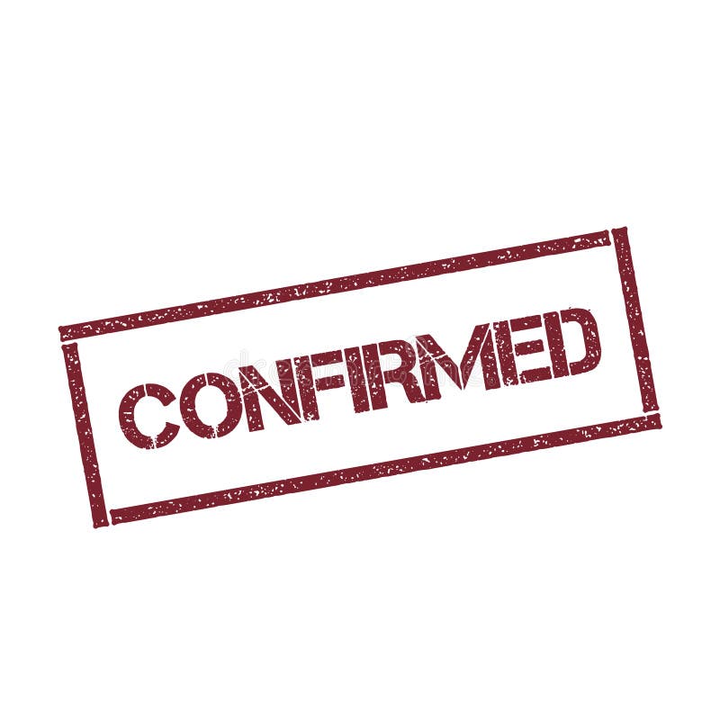 Confirmed Rectangular Stamp. Vektor Illustrationer - Illustration av ...