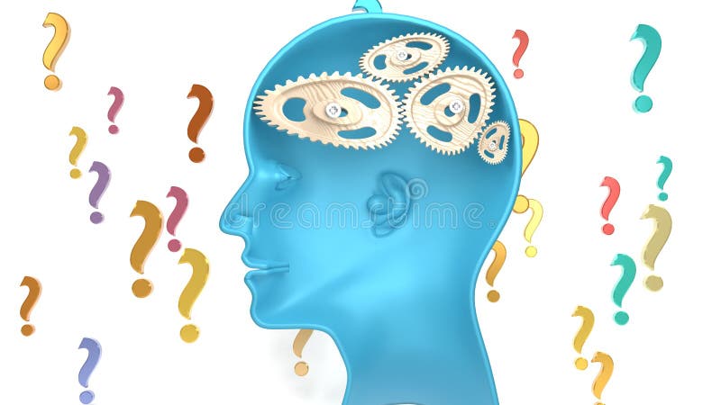 Dummy Man - Human Head with Broken Mechanism Replacing the Brain ...