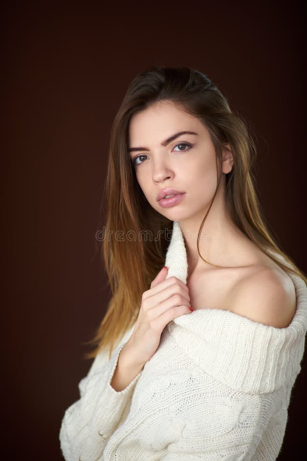 Model Posing in Studio during Classic Test Shoot Fotografia Stock ...