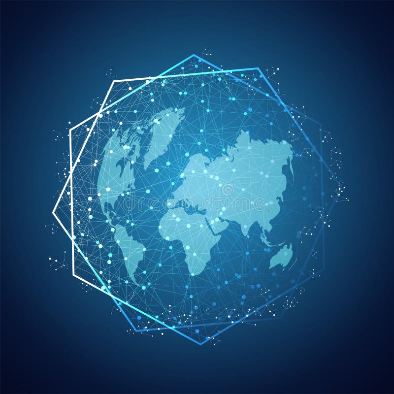 Abstract Global Digital Connection and Future Technology Concept ...