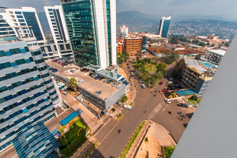 Kigali, Rwanda - September 21, 2018: a High Angle View of the Fountain ...