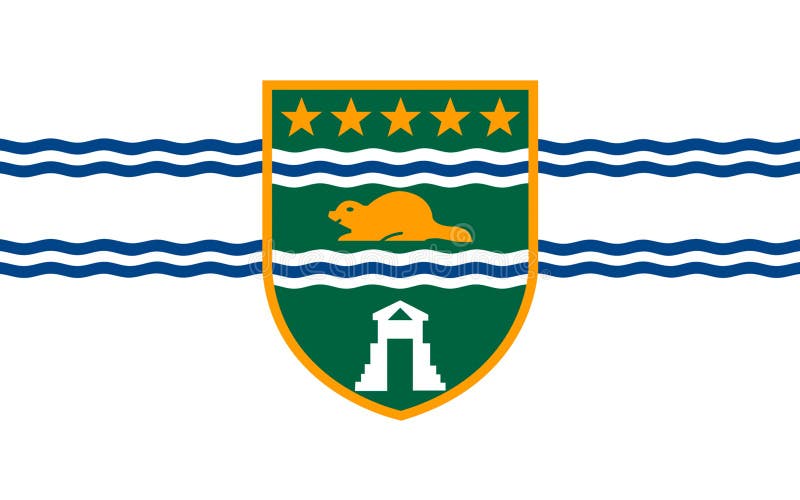 Flag of Surrey in British Columbia, Canada Stock Illustrationer ...