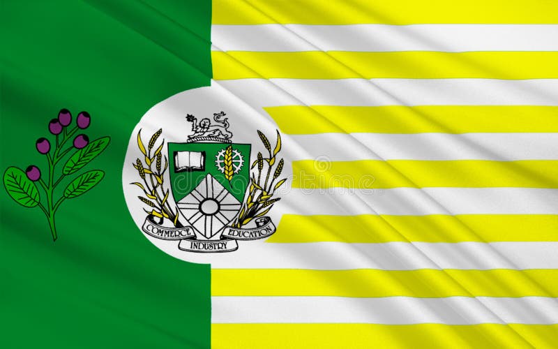 Flag of Saskatoon in Saskatchewan, Canada Stock Foto - Image of ...