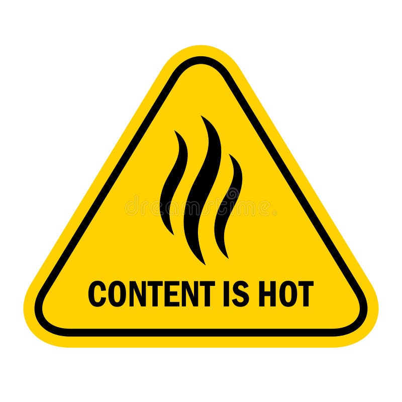 Señal De Peligro Con La Superficie Caliente Stock de ilustración ...