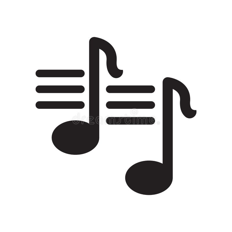 Muestra Y Símbolo Del Vector Del Icono De La Partitura Aislados En El ...