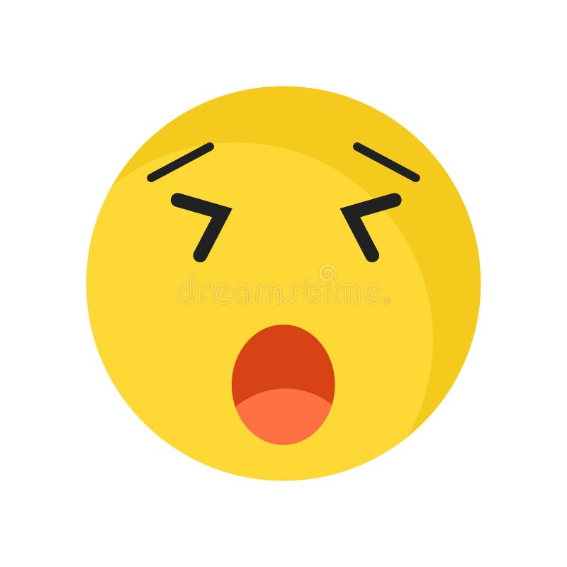 Smiley Di Sbadiglio Emoticon Alesato Emoji Indifferente Espressione ...