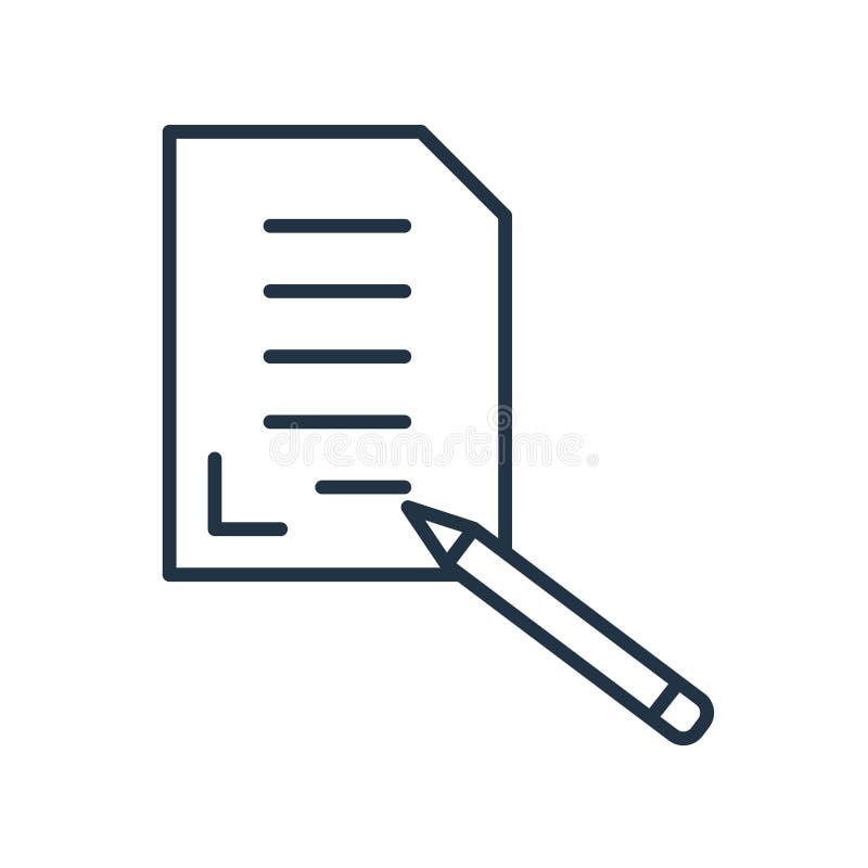 Icona Vettoriale Di Una Penna Che Scrive Una Linea E Simbolo Isolato Su ...