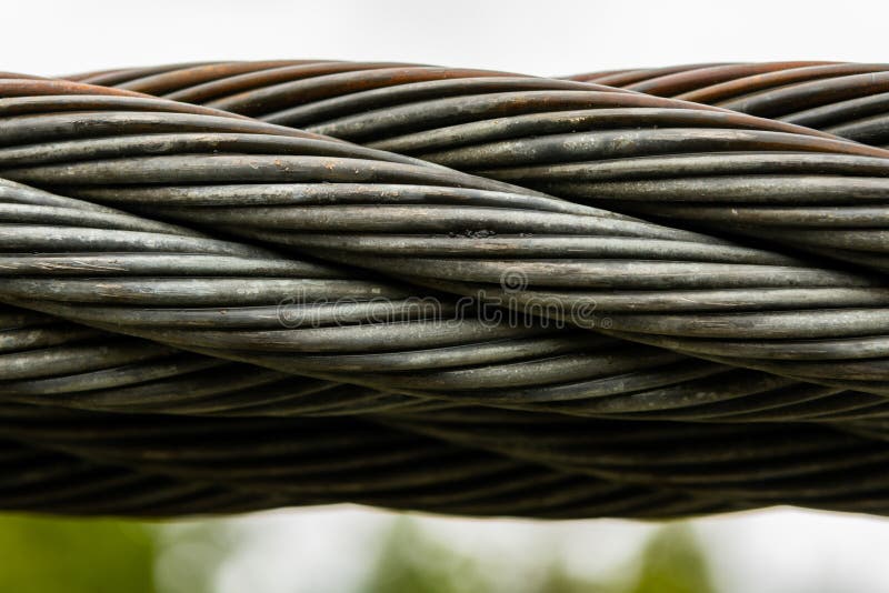 Thick Braided Wire Cable fotografia stock. Immagine di struttura ...